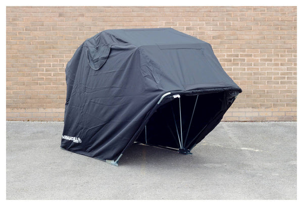 Armadillo Motorcycle Garage motorbike Shelter - fold down easy up Smal ...